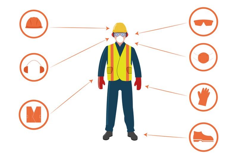 Equipos de protección individual de pies a cabeza.